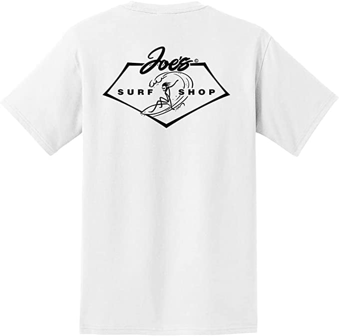 JOES SURF SHOP Men's Surfing 101 Logo Heavyweight Pocket T-Shirt-S ...