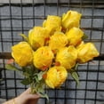 Artificial Roses，Lifelike Single Stem Fake Roses with Natural Petal ...