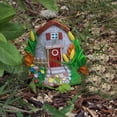 2Pcs Resins House Miniature Statues Garden Landscape Sculptures for ...
