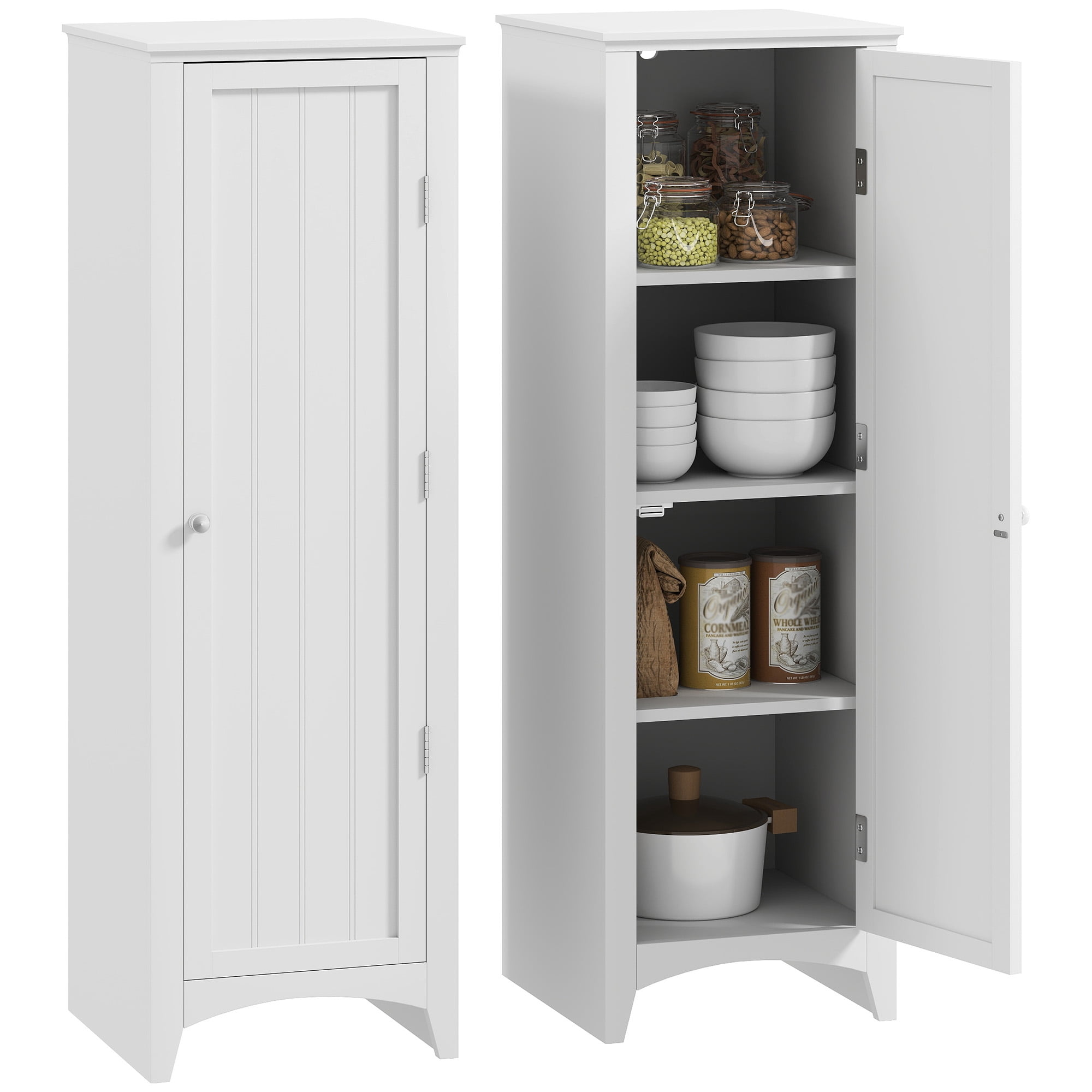 HOMCOM Armoire de Rangement de Cuisine à 4 Niveaux 48 Pouces avec ...