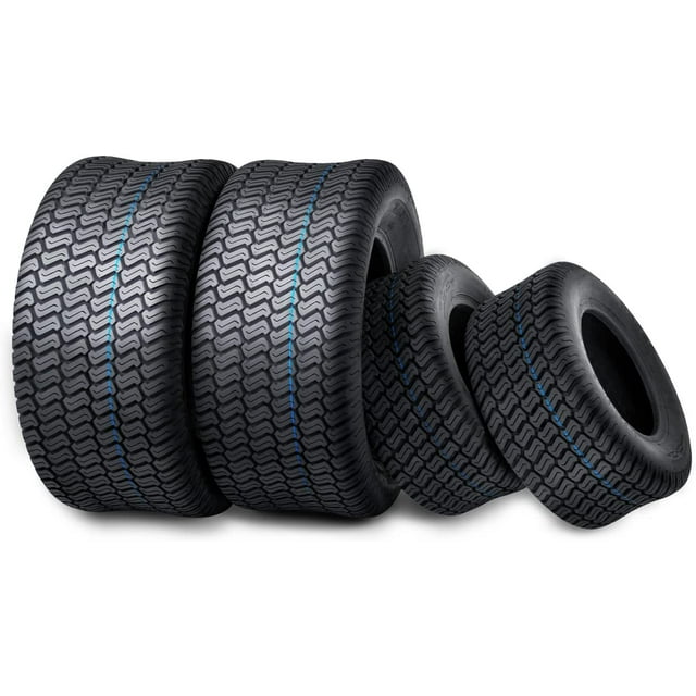 Set 4 WANDA Lawn Mower Turf Tires 15x6-6 Front & 20x8-10 Rear /4PR ...