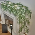 Lighted Palm Garland Timer 6FT 120 Led Lights Battery Operated ...