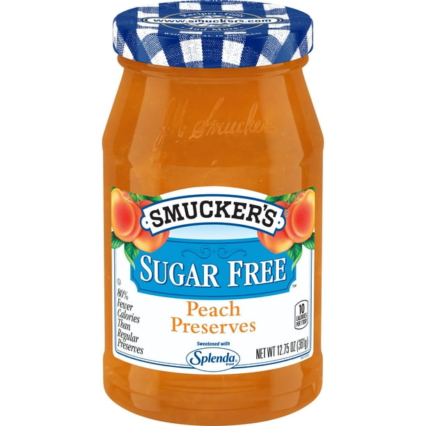 Smucker's Sugar Free Peach Preserves with Splenda Brand Sweetener, 12. ...