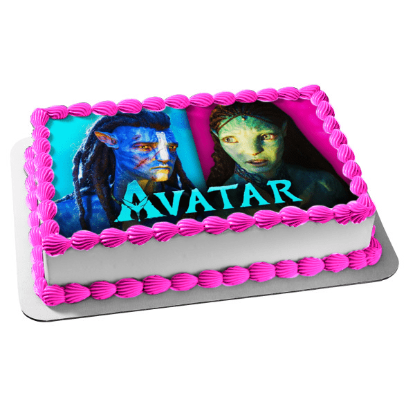 Avatar: The Way of Water Jake and Tsireya Edible Cake Topper Image ...
