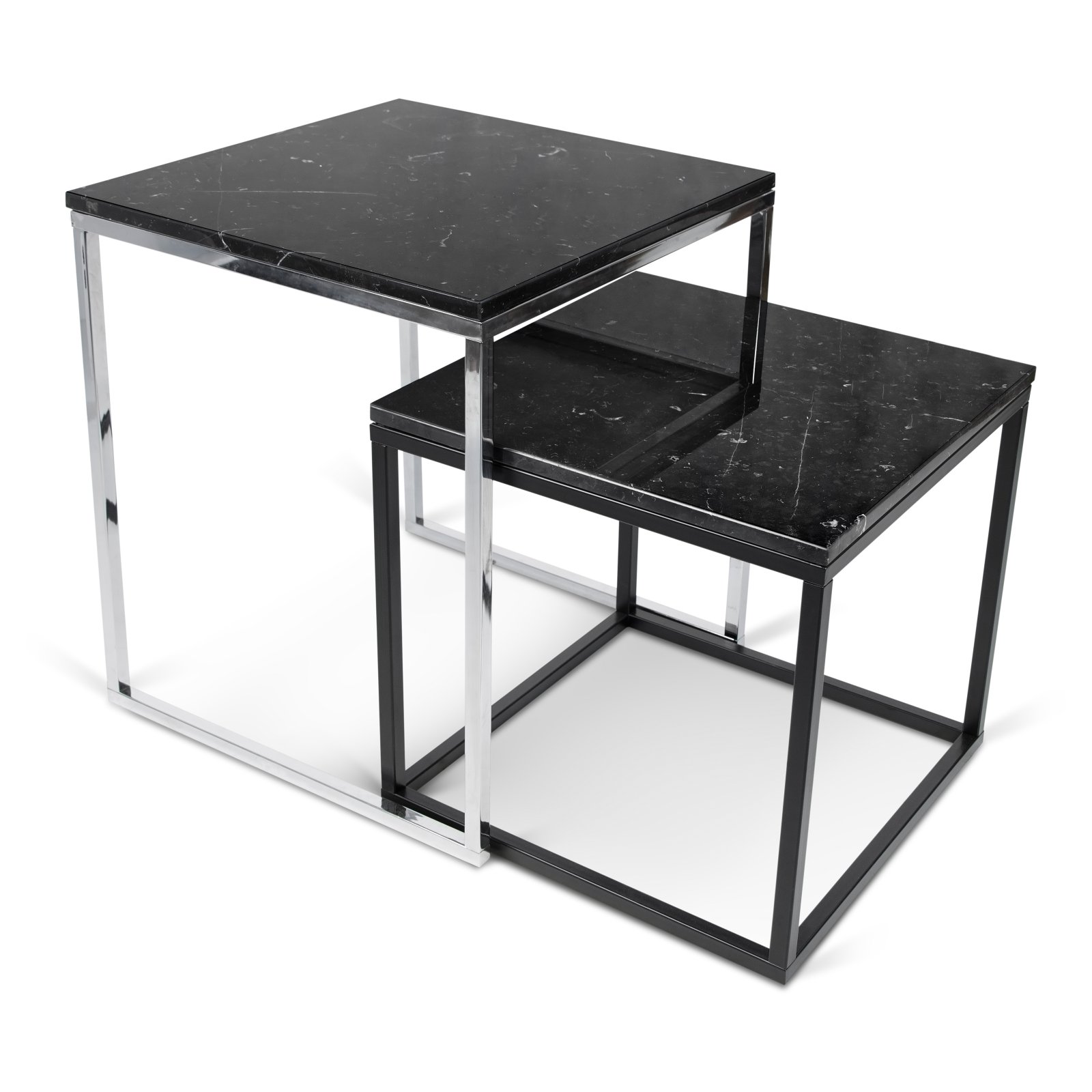 Tema Furniture Prairie Marble Nesting Tables - Set of 2 - Walmart.com