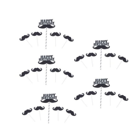 Moustache Cake Toppers Father Birthday Cake ration Beard Cupcake ...