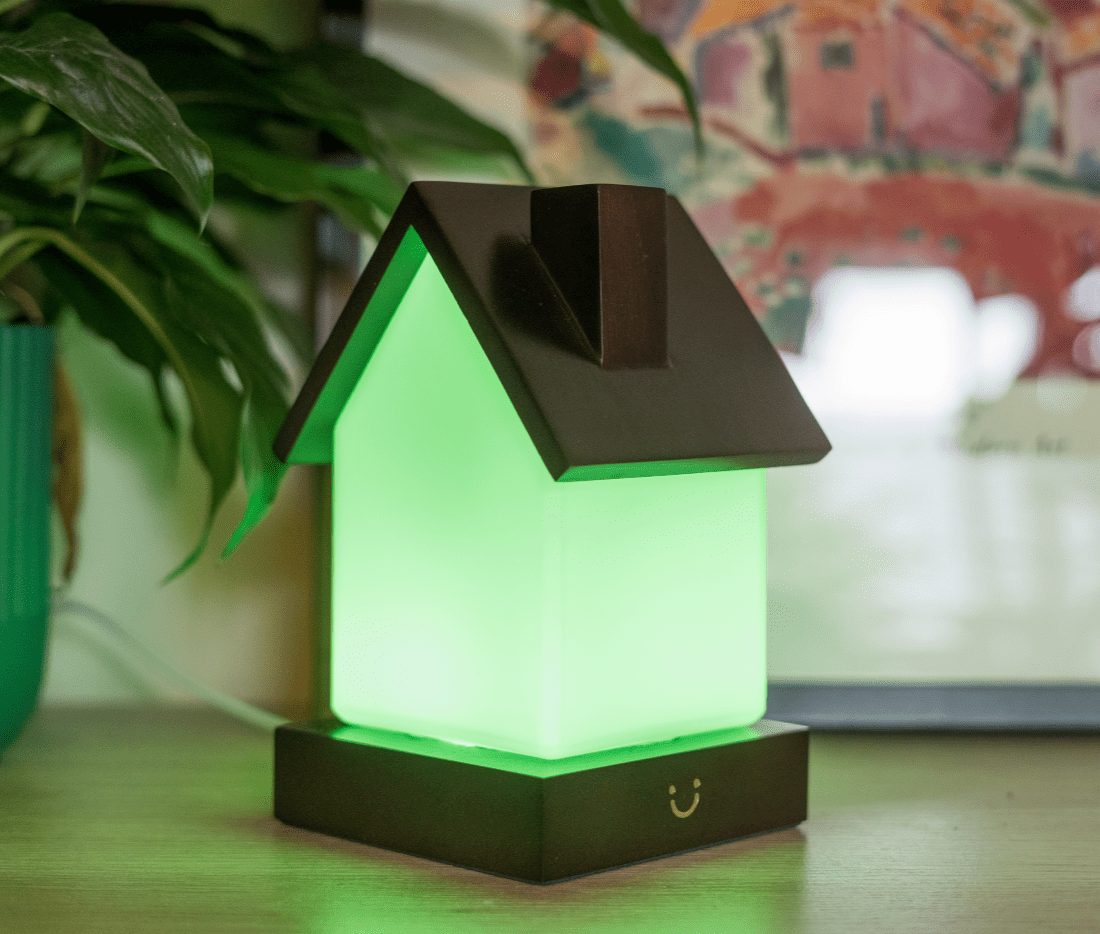 Modern Friendship Lamp - Home Wood & Glass Design | Long Distance Touch ...