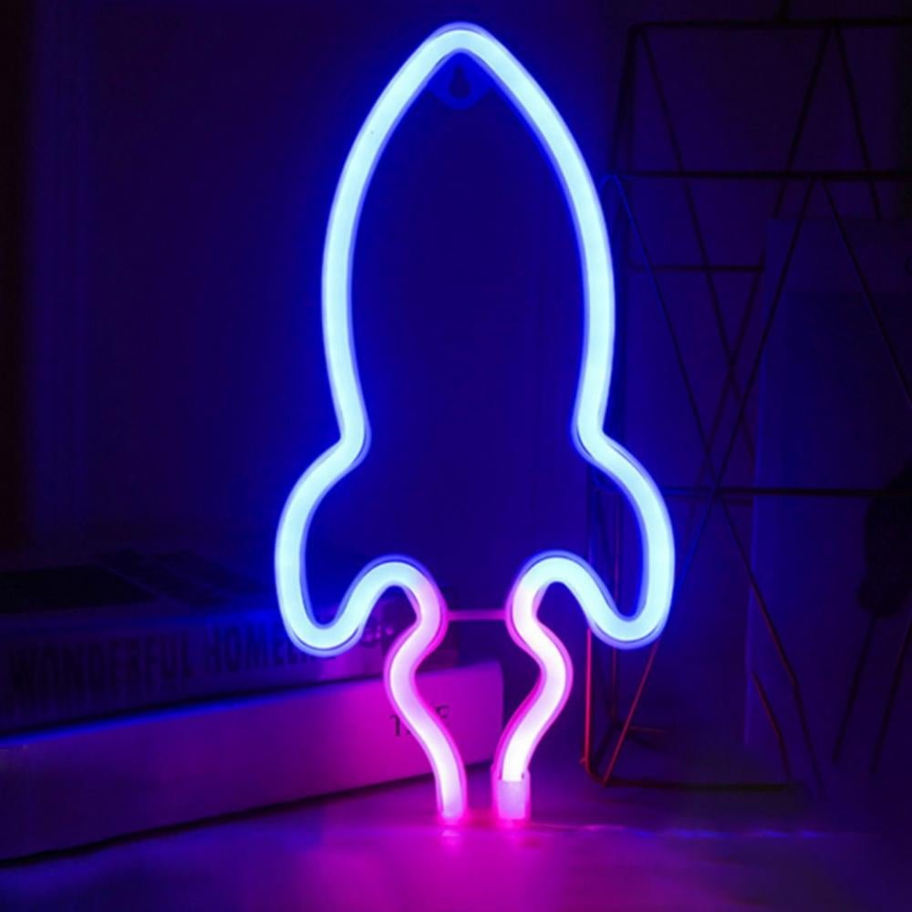 Rocket Neon Decorative Light LED Neon Back Panel Acrylic Clear Back ...