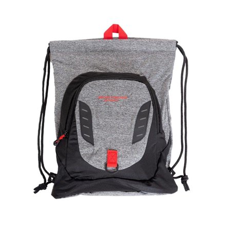 Skechers Sport Drawstring Athletics Grey Backpack with Zippered Pocket ...