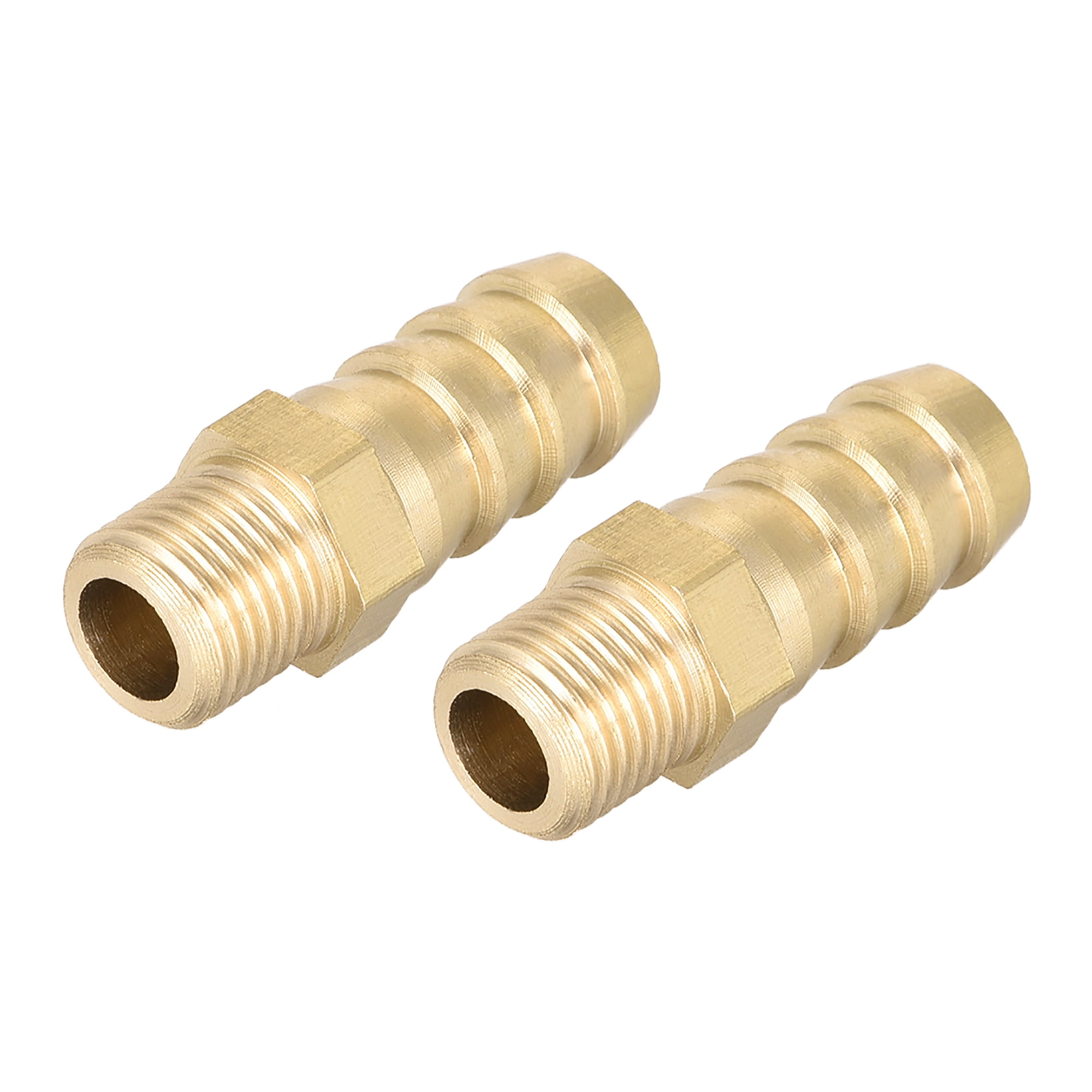 Unique Bargains Barb Hose Fitting Brass Passivation M10 1.22" Length ...