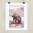 Affixzi Bear Poster, Rustic Cabin Wall Art, National Park Print ...