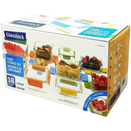 Glasslock Premium Food Storage Boxes, 18 Piece Set | Walmart Canada