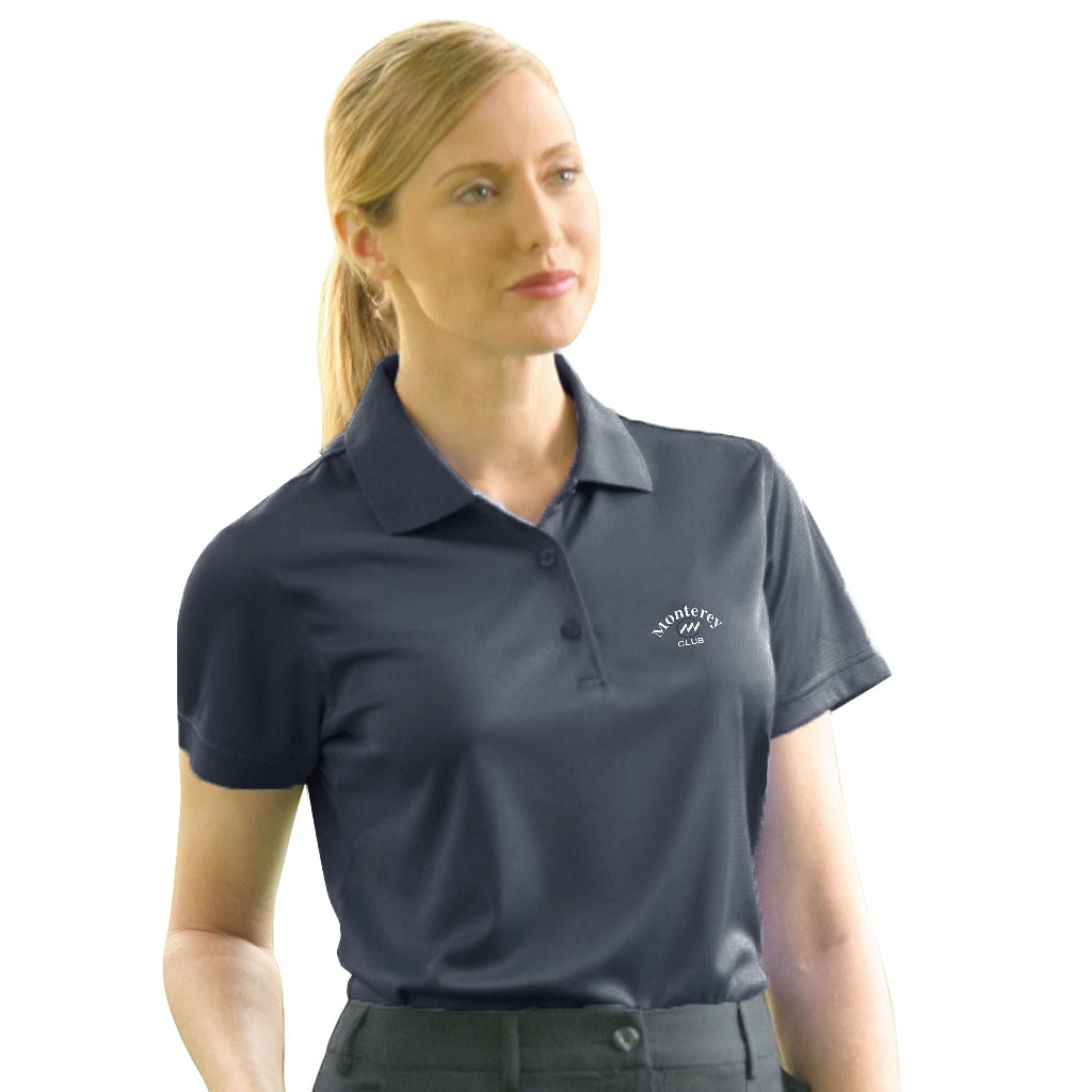 Monterey Club Women's Dot Texture Solid Golf Polo Shirt #2074 - Walmart.com