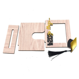 Photo Frame Wooden Graduation Picture Frame Bachelor Hat Letter ...
