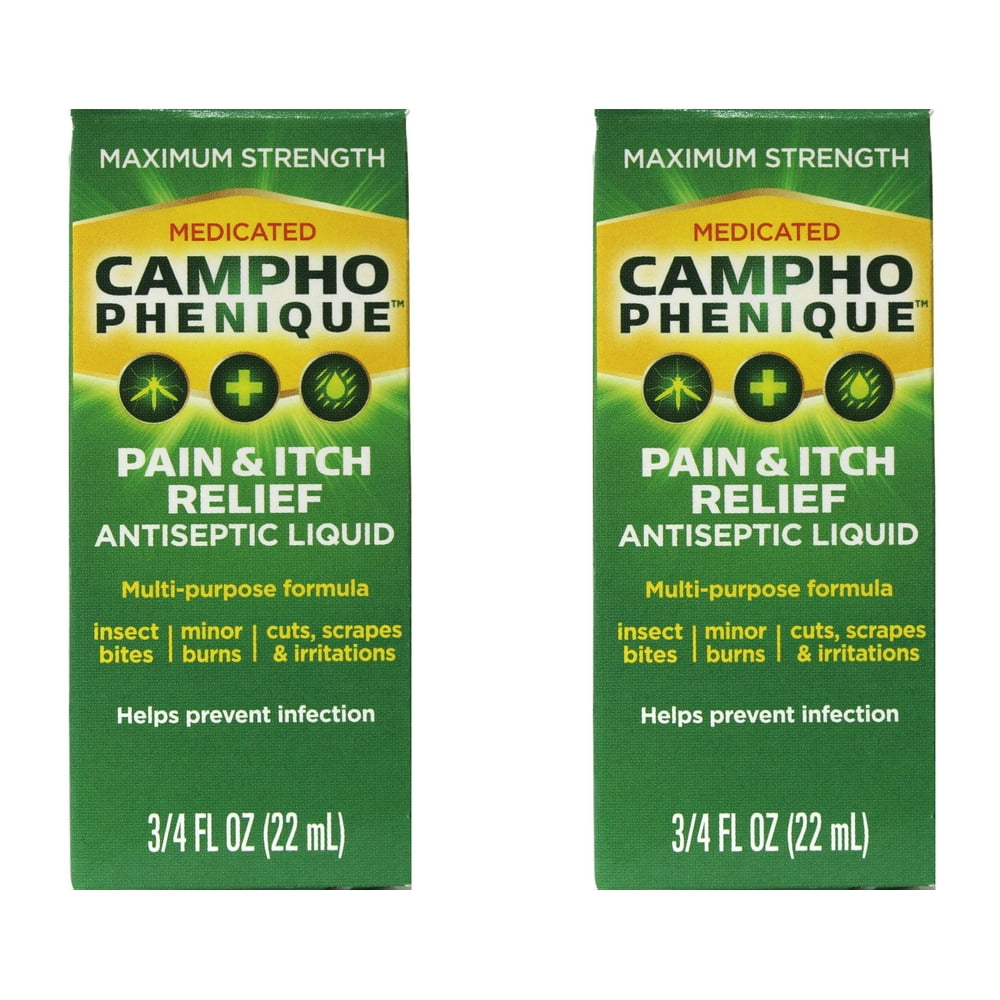 2 Pack - Campho-Phenique Pain & Itch Relief Antiseptic Liquid 0.75 oz ...