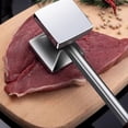 LONGHEXINA Meat Mallet, Dual-Sided Tenderizer Hammer, Stainless Steel ...