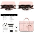 Mosiso Laptop Tote Bag for Women, 15-15.6 inch PU Leather Shoulder Bag ...