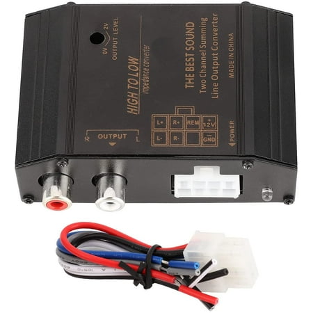 12V Car Stereo Converter,o Speaker High to Low Level Converter Adapter ...