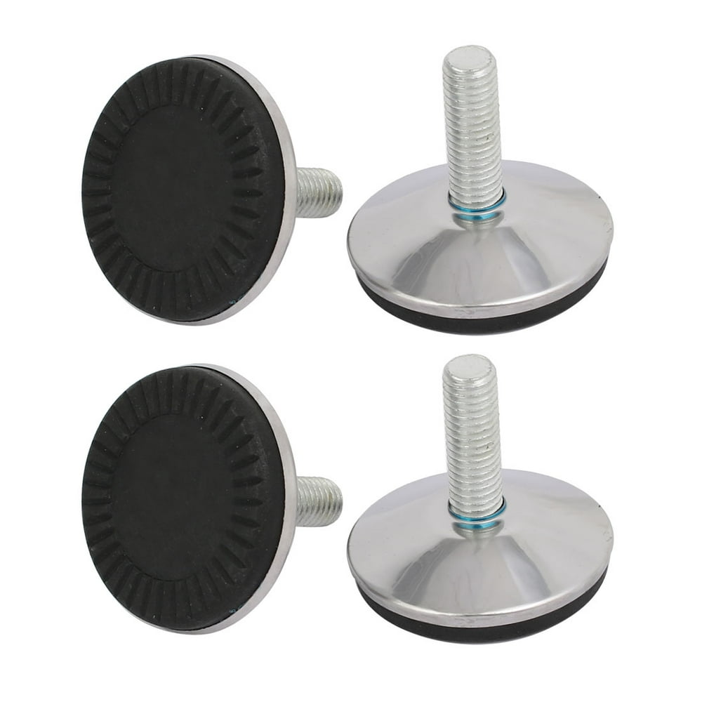 4pcs M10x30mm Thread 50mm Nonslip Base Stainless Steel Adjustable ...