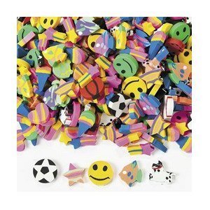 Mini Eraser Assortment (500Pc) - Stationery - 500 Pieces - Walmart.com