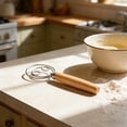 13in Stainless Steel Danish Dough Whisk, Wooden Handle Baking Tool ...