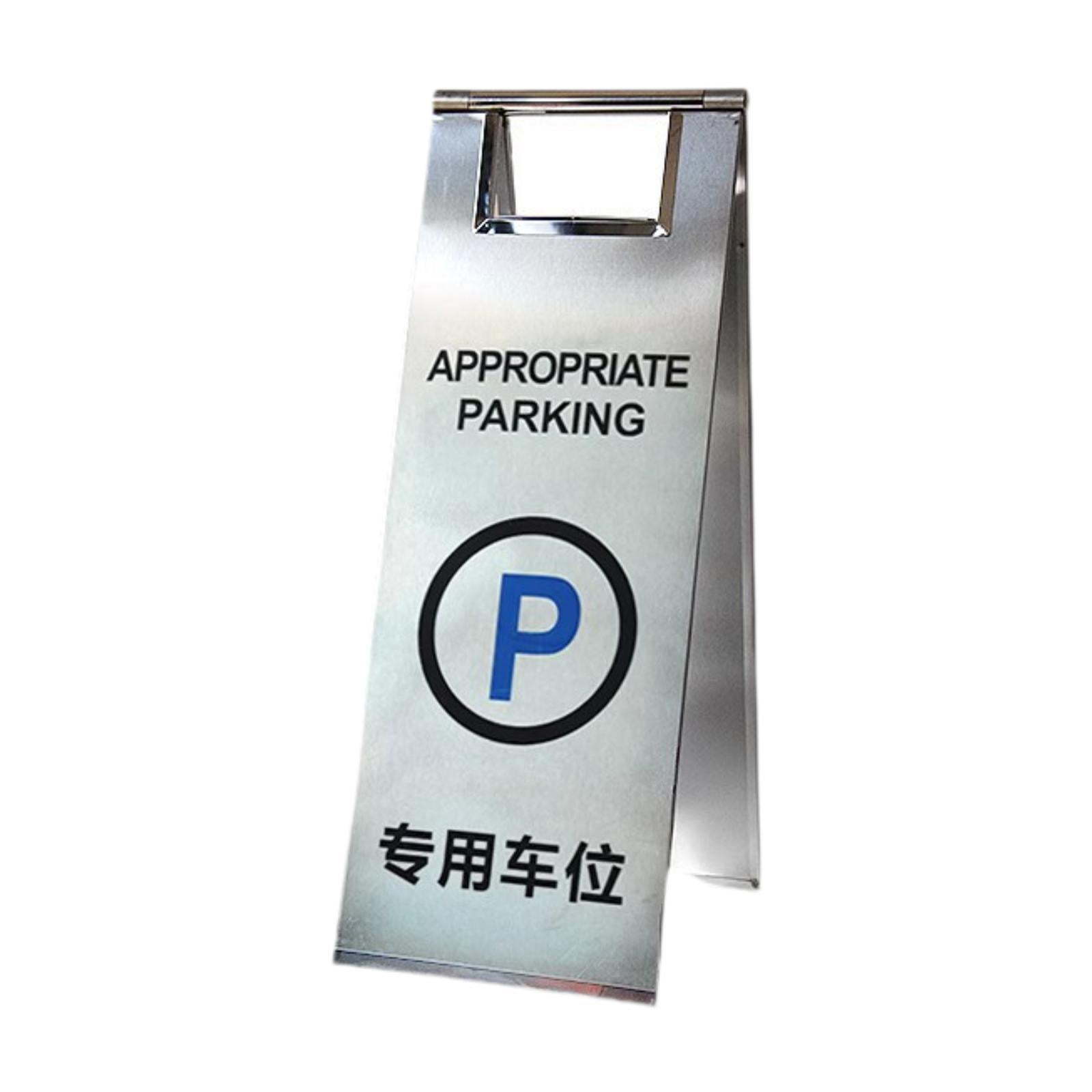 Letrero de estacionamiento Soledad acero inoxidable plegable 60 cm x 22 ...