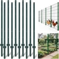 8PC 4FT Fence Posts,Metal Fence Poles U Post Sturdy Duty Fence Stakes ...