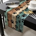 Black Dog Claws Table Runner 70 Inches Long - Cat Pets Printed Teal ...