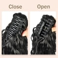 Long Wavy Curly Ponytail Hair Extension 18" Synthetic Claw Clip ...