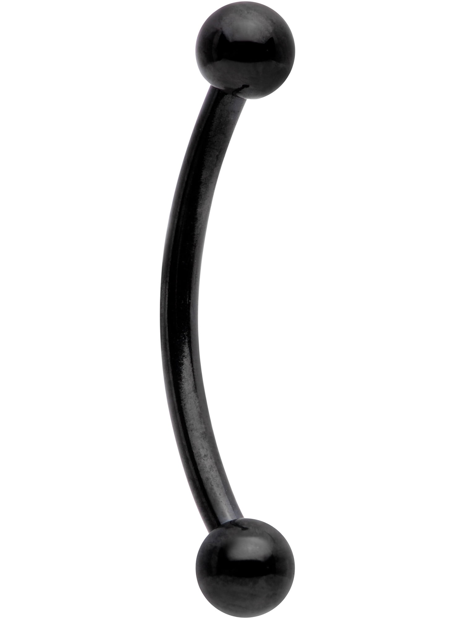 Body Candy 1/2” Black PVD Steel Curved Barbell Bridge Erl Tongue Ring ...