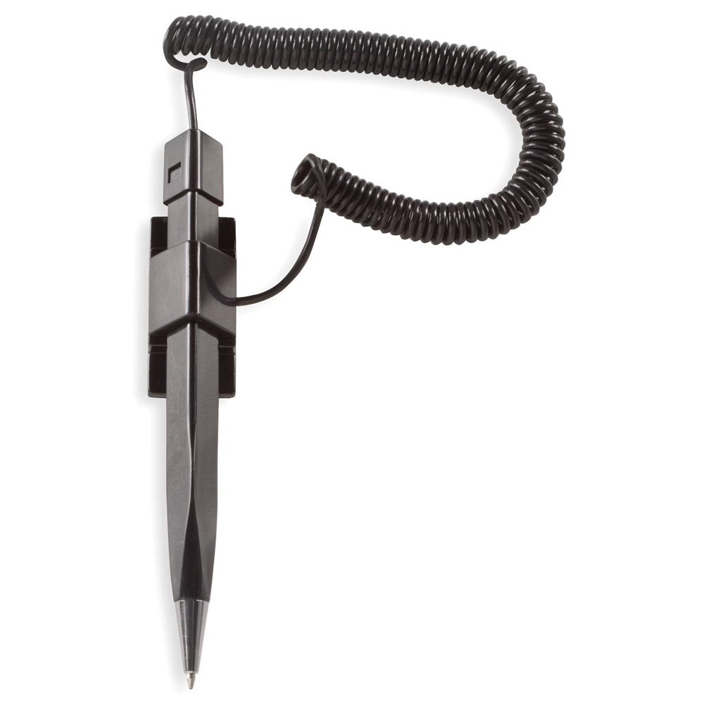 Set of 50, Counter Security Pens with Mounting Base and Telephone-Style ...
