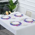 15.4 Inch Round Placemats Set of 4 Washable Heat Resistant Placemats ...