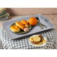 MAONAME Melamine Serving Tray with Handles, Gray Modern Decorative Tray ...