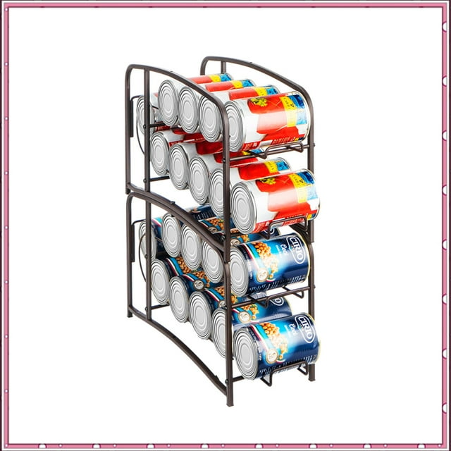 2 Pack Can Storage Rack Freestanding Stackable Pantry Organizer for ...