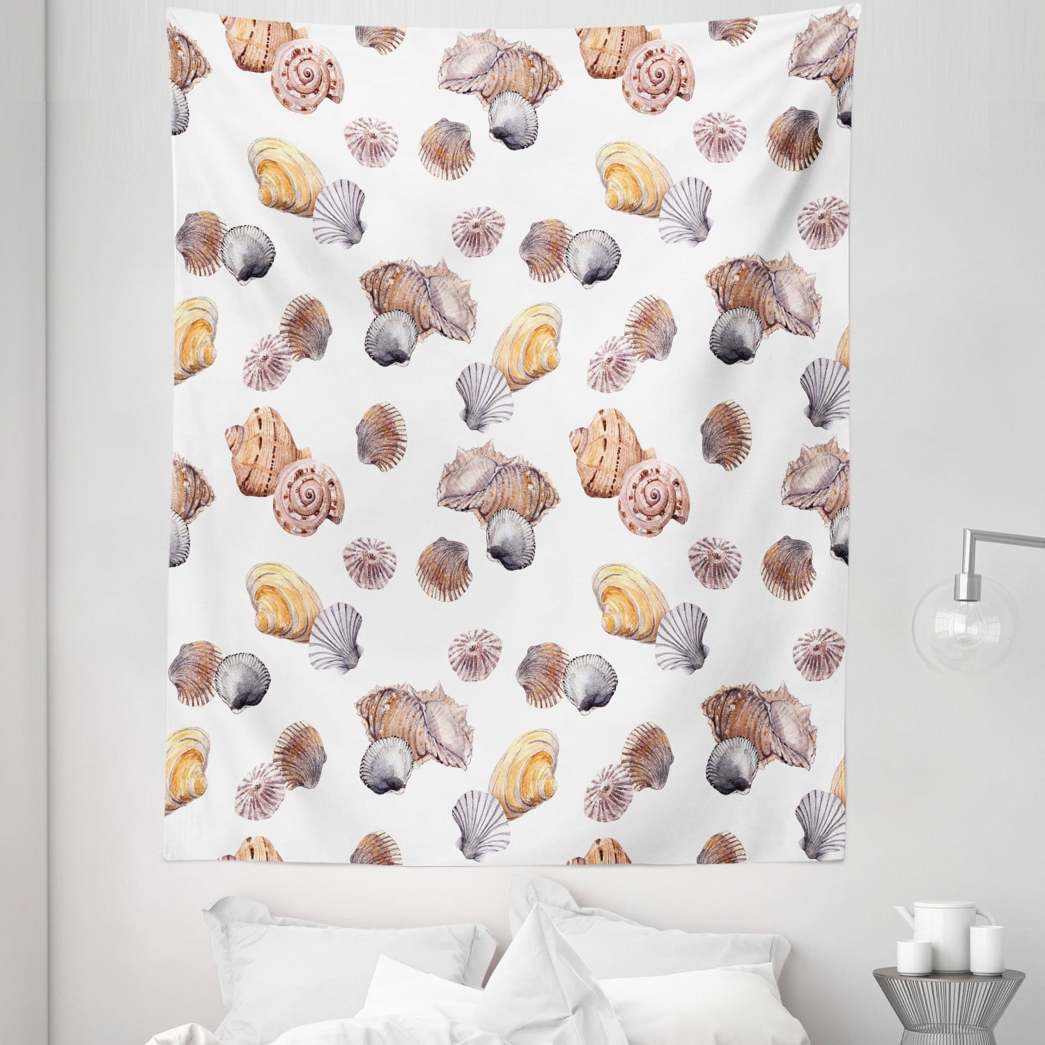 Colorful Tapestry, Shell Pattern Seashore Holiday Journey Illustration ...