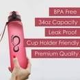 Live Infinitely Gym Water Bottle with Time Marker Fruit Infuser and ...