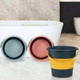 Collapsible Plastic Bucket, Foldable Round Tub with Handle, Folding ...