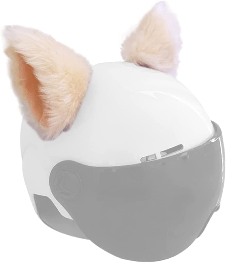 Cat Ears for Helmet Plush Ears Adhesive Velcro Helmet Accessory for ...
