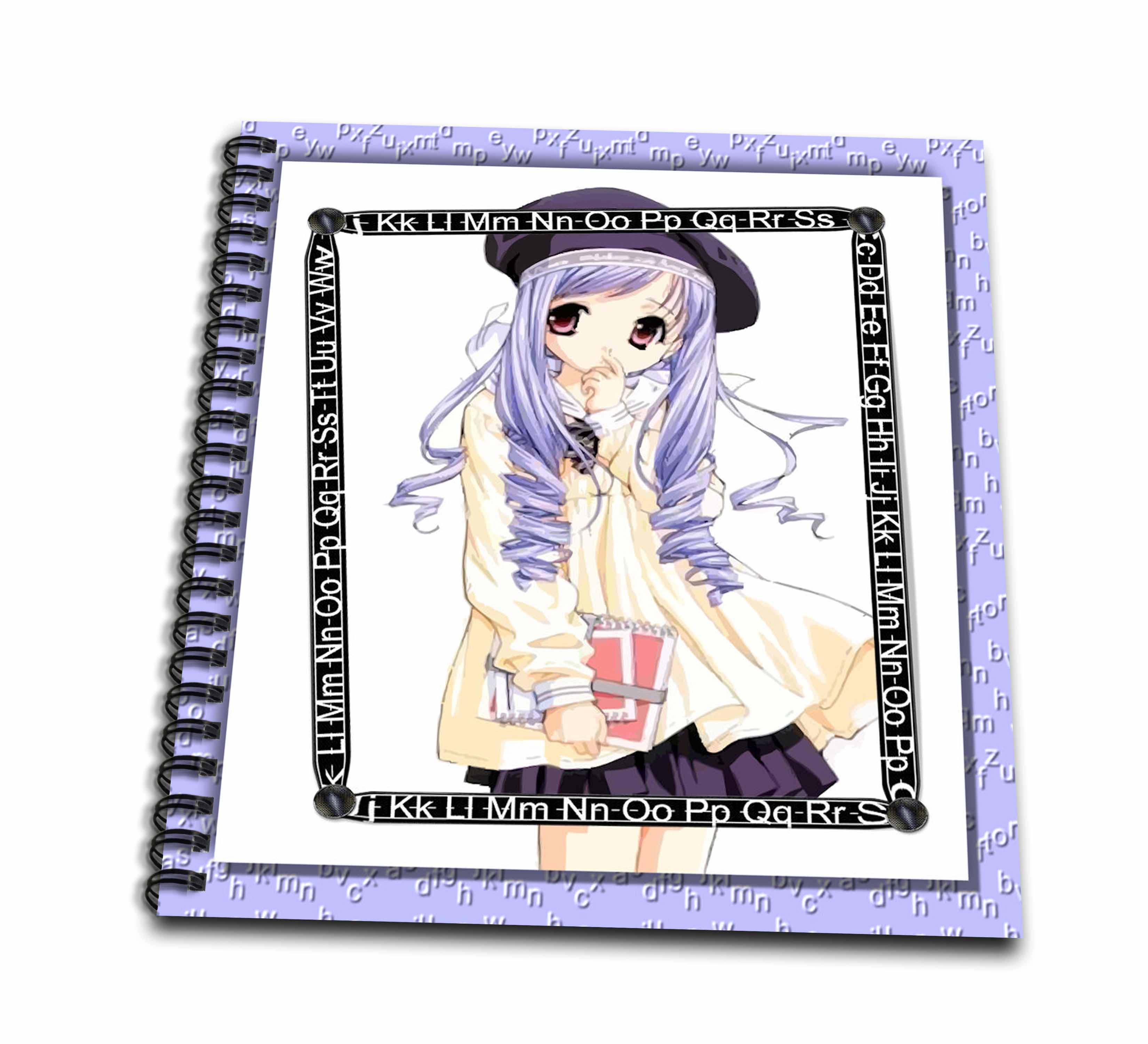 3dRose Schoolgirl Anime - Drawing Book, 8 by 8-inch - Walmart.com