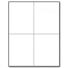 PrintWorks Professional Half Sheet Perforated Paper 8.5” x 11 ...