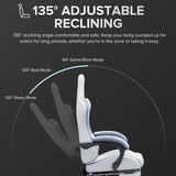 GTRACING GTW-300 Ergonomic Adjustable Height Reclining Fabric Gaming ...