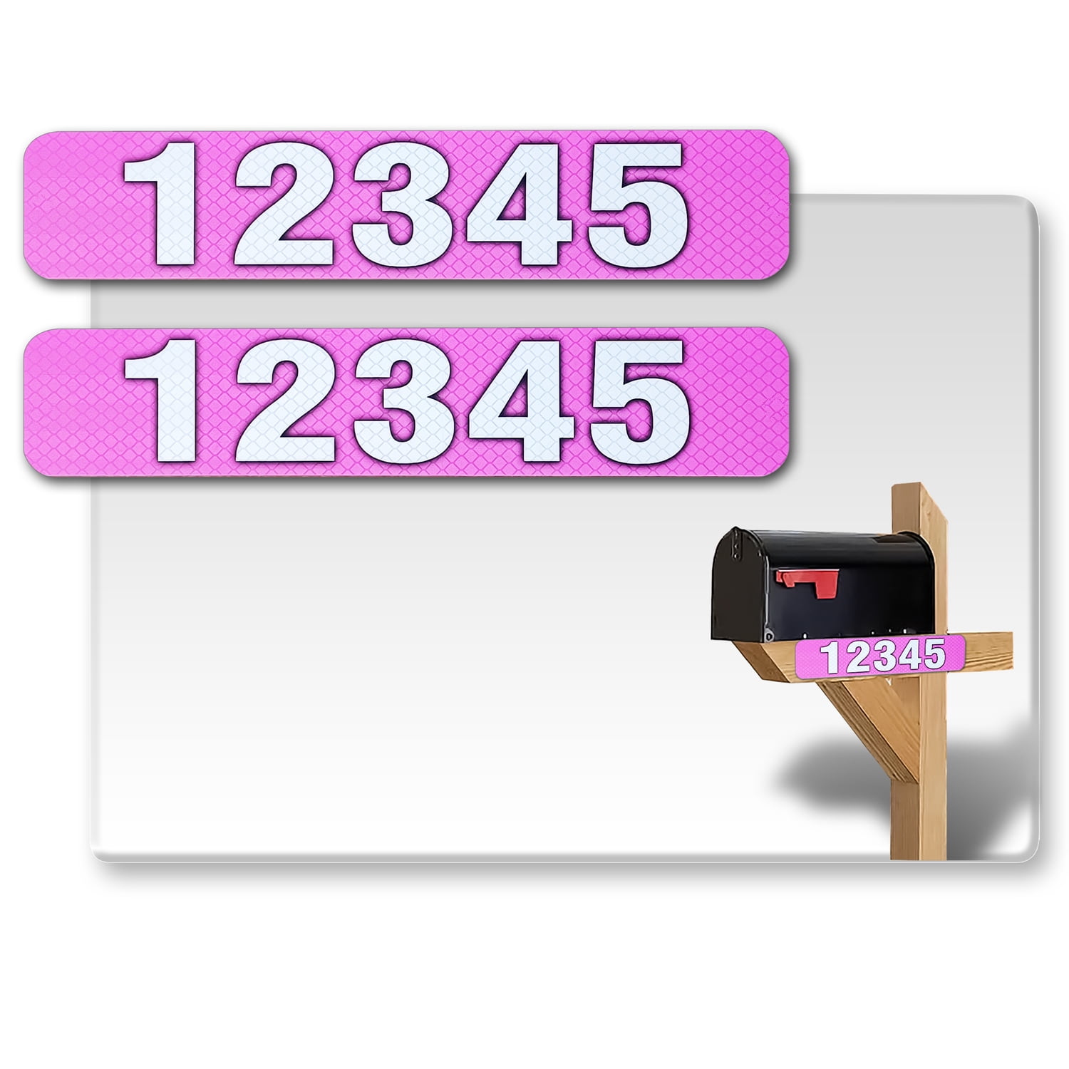 2 Pack Customized Horizontal 911 Mailbox Address Numbers Stickers ...