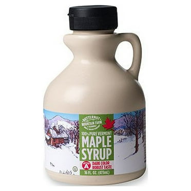 Pure Maple Syrup, 24 Oz Glass SMRBottle, Grade A Dark, Bold, Robust ...