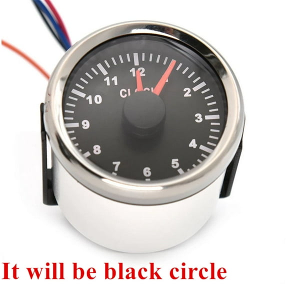 0-12 Hours Meters 2 Inch 52mm Clock Gauges with Red Backlight ...