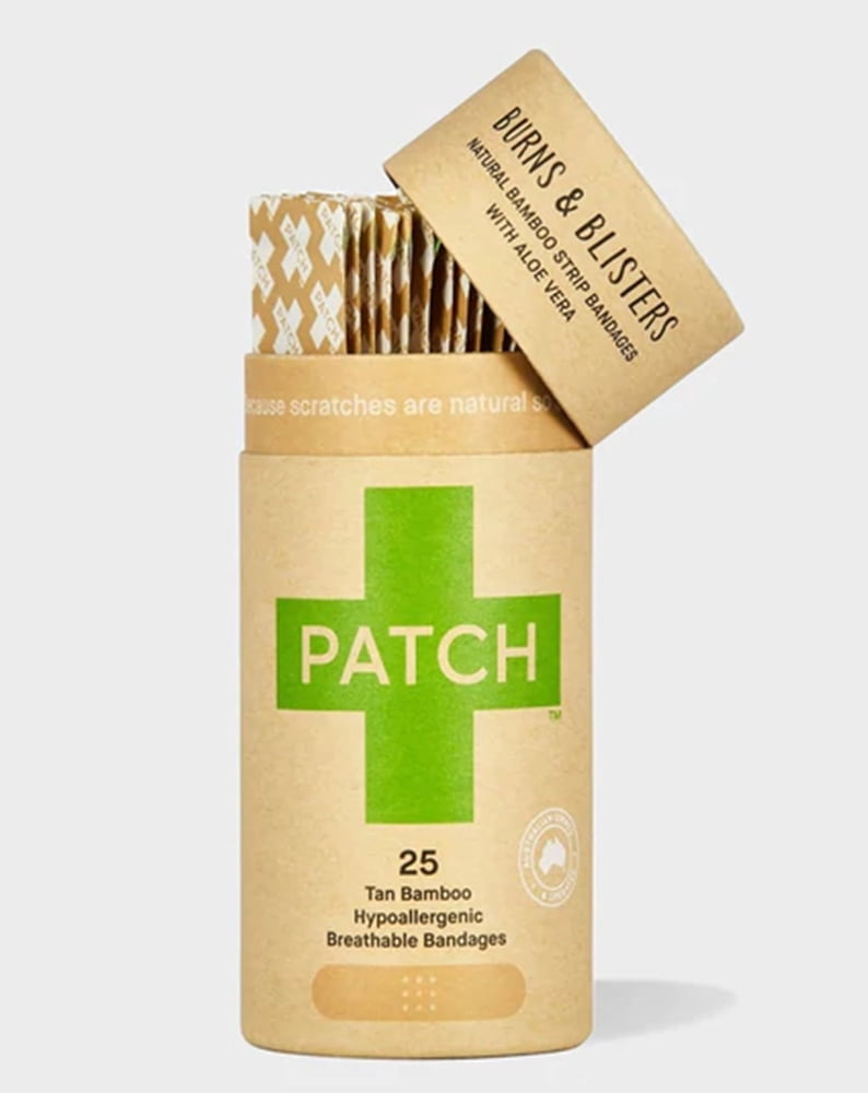 Patch Eco-Friendly Bamboo Bandages for Burns & Blisters, Aloe Vera - 25 ...