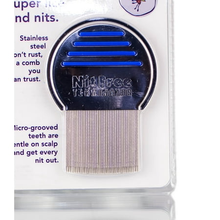 Blue , Fairy Tales Terminator Nit-Free Comb , Hair Scalp - Pack of 2 w ...