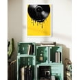 Affixzi Melting Vinyl Record Art Print, Yellow Pop Art Poster ...