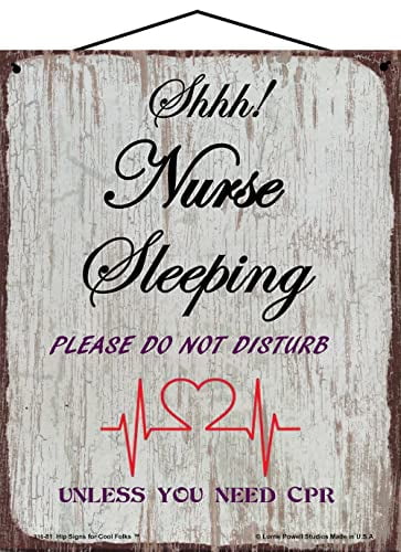 8x10 Vintage Style Nurse Themed Sign - Nurse Sleeping Please Do Not ...