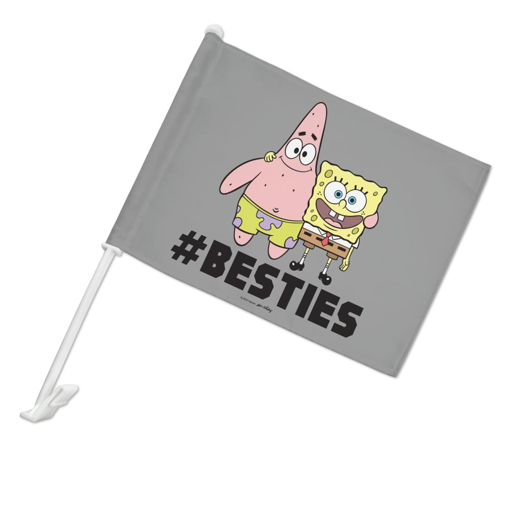 SpongeBob Besties Car Truck Flag with Window Clip On Pole Holder ...