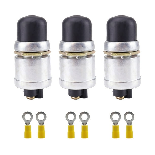 3pcs Auto Boats Push Start Button Switch 12V 50A Momentary Push Button ...